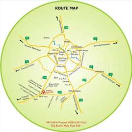 AK Infra AK Dream Green City Map - Lucknow Kanpur Highway Location Map