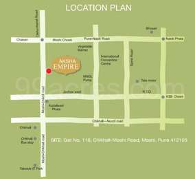 Aksha Group Builders Aksha Empire Map - Chikhali, Pune Location Map