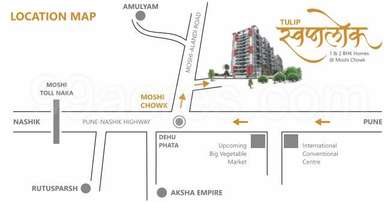 Aksha Group Builders Aksha Swapnalok Map - Moshi, Pune Location Map