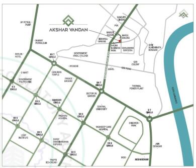 Akshar Developer Gandhinagar Akshar Vandan Map - Pethapur, Gandhinagar ...