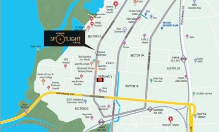 Akshar Developers Akshar Panchratna Map - Vashi, Navi Mumbai Location Map