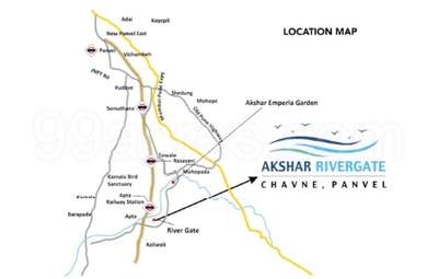 Akshar Developers Akshar Rivergate Map - Rasayani, Navi Mumbai Location Map