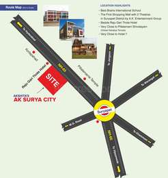 Akshita Infra Akshita AK Surya City Map - Kodad, Suryapet Location Map