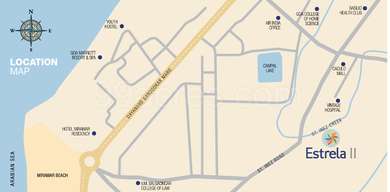 Alcon Constructions Goa Alcon Estrela 2 Map - Tonca, Goa Location Map