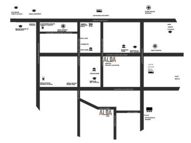 ALDA Amogh Map - Adyar, Chennai South Location Map