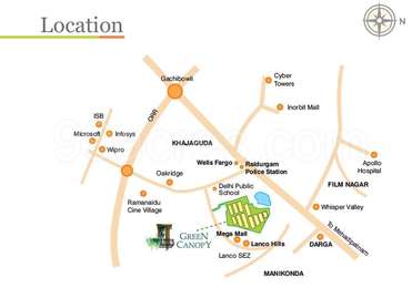 Alekhya Homes and Hallmark Constructions Spring Leaf Map - Khajaguda ...