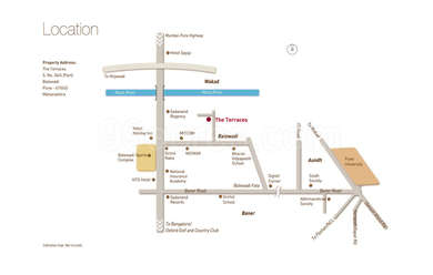 Almal Inspired Spaces Almal The Terraces Map - Balewadi, Pune Location Map