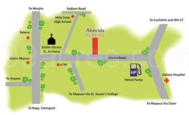 Almeida Constructions Almeida Serene Map - Siolim, North Goa Location Map