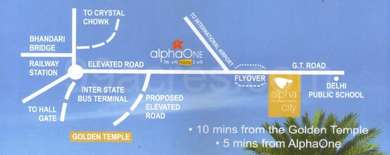 Alpha Corp Alpha International City Map - Sultanwind, Amritsar Location Map