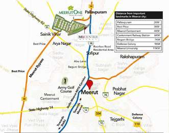 3 BHK / Bedroom Apartment / Flat for rent in Alpha Corp MeerutOne ...