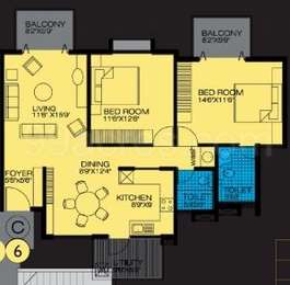 2 BHK Apartment / Flat for sale in Alpine Pyramid Sahakara Nagar ...