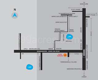 ALPS Prime Spaces ALPS Aurora Map - Bommasandra, Bangalore Location Map