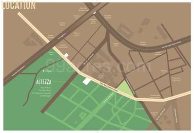 Altezza by The Palm Map - Sargasan, Gandhinagar Location Map