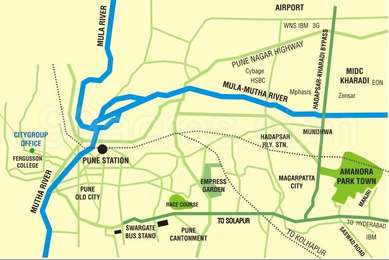 City Group Amanora Trendy Homes Map - Hadapsar, Pune Location Map