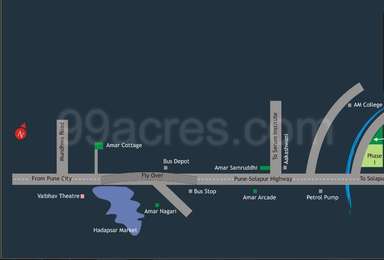 Amar Builders Amar Srushti Map - Hadapsar, Pune Location Map