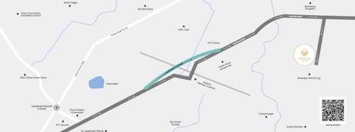 Ambience Infra Ambience Nature Map - Kachna, Raipur Location Map