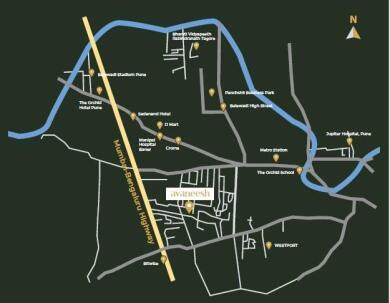 Ambika Nawu Buildcon Avaneesh Map - Baner, Pune Location Map