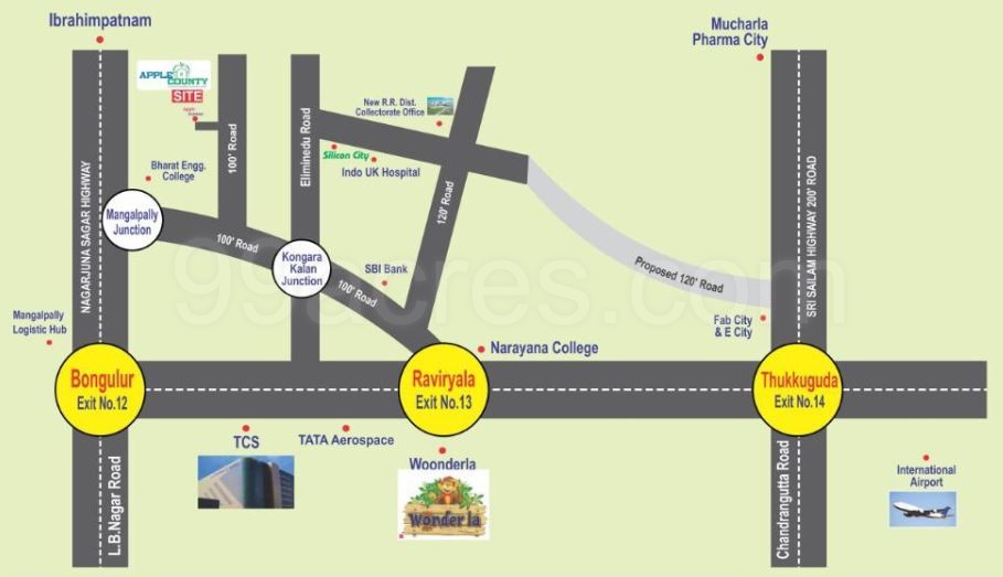 Amma Apple County Hyderabad, Adibatla Resale Price List, Brochure ...