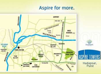 City Corporation Limited Amanora Aspire Towers Map - Hadapsar, Pune ...