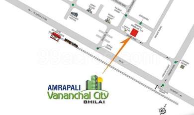 Amrapali Group Amrapali Vananchal City Map - Jamul, Bhillai Location Map