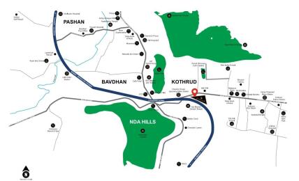 F5 Realtors Anand Epitome Map - Kothrud, Pune Location Map