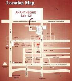 Anant Associates Anant Heights Map - Sector 121, Noida Location Map