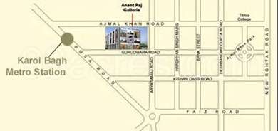 Anant Raj Builders Anant Raj Galleria Map - Karol Bagh, Central Delhi ...