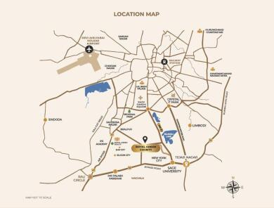 Aneesh Commercial Royal Green County Map - Rau, Indore Location Map