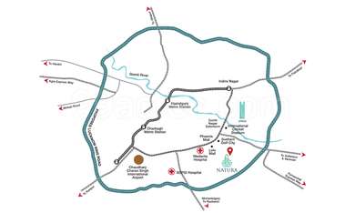 ANGEL DWELLINGS 1OAK Natura Map - Golf City, Lucknow Location Map