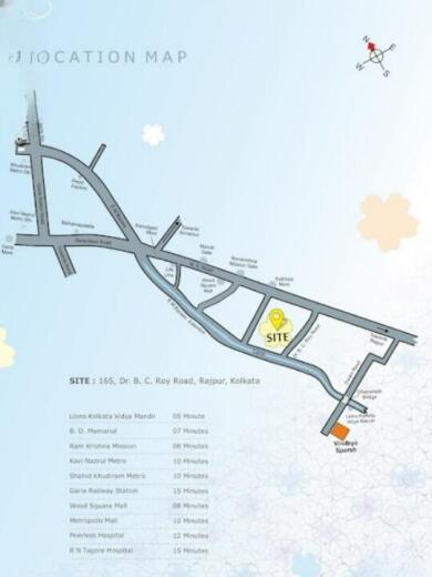 Animesh Nirman LLP Vindhya Primrose Map - Narendrapur, Kolkata Location Map