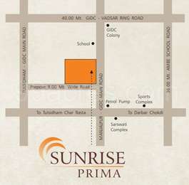 Anjani Infra Vadodara Anjani Sunrise Prima Map - Manjalpur, Vadodara ...