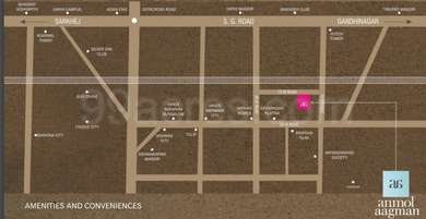 Anmol Infrabuild LLP Anmol Aagman Map - Gota, Ahmedabad North Location Map