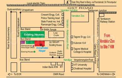 Annamalai Reality Realtors Annamalai Nagar Map - Vandalur, GST Road ...