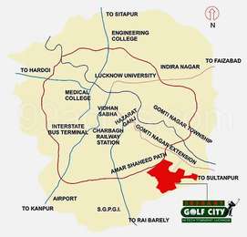 Ansal API Bliss Delight Map - Sushant Golf City, Lucknow Location Map