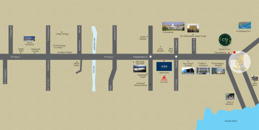 Anta Builders Anta Tropicalia Map - Venganoor, Trivandrum Location Map