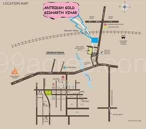 Antriksh Group Antriksh Gold Map - Siddhartha Vihar, Ghaziabad Location Map