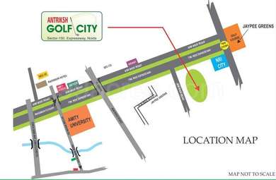 Antriksh Group Antriksh Golf City Map - Sector 150 Noida Location Map