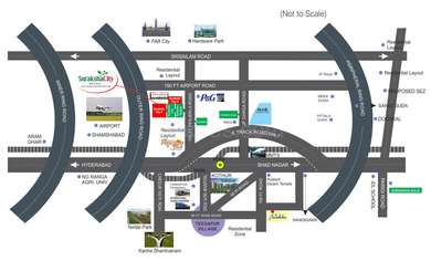 Anuhya Homes India Suraksha City Map - Kothur, Hyderabad Location Map