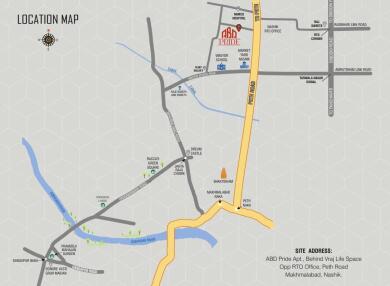 Anup Builders and Developers ABD Pride Map - Rto Corner, Nasik Location Map