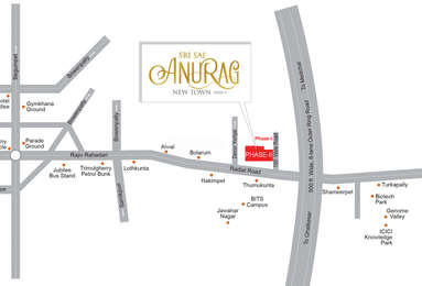 Anurag Infra projects Sri Sai Anurag New Town Phase 2 Map - Sri Sai ...