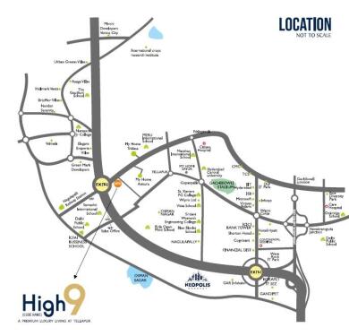 Anvita High 9 Map - Tellapur, Hyderabad Location Map