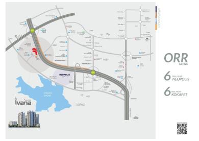 Anvita Buildpro Llp Anvita Ivana Map - Kollur, Hyderabad Location Map