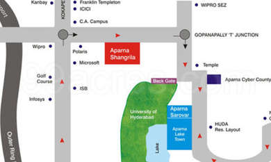Aparna Constructions Aparna Shangri La Map - Gachibowli, Hyderabad ...