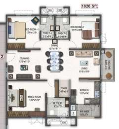 3 BHK Apartment / Flat for sale in Aparna Zenon Puppalaguda Hyderabad ...