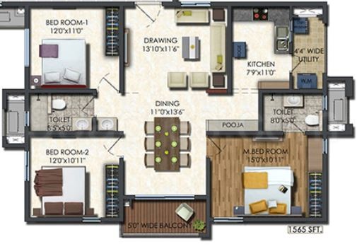 Aparna Sarovar Zenith Floor Plans | Viewfloor.co