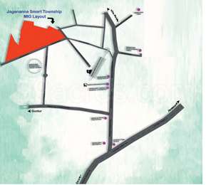 APCRDA MIG Jagananna Smart Township Map - Mangalagiri, Guntur Location Map
