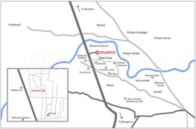 Platinum Buildcon Pune Atlantis Apartments Map - Balewadi, Pune ...