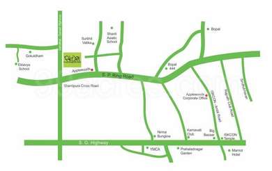 Applewoods Estate Applewoods Satyesh Residency Map - Sarkhej, Ahmedabad ...
