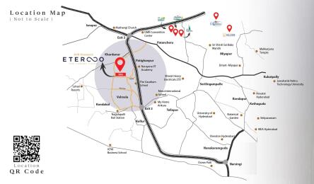 APR Group APR Praveens Eterno Map - Kollur, Hyderabad Location Map