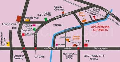 APS Group Noida APS Krishna Aprameya Map - Sector 3 Vasundhara ...
